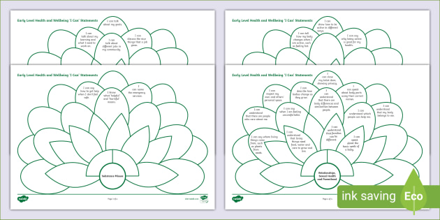 CfE Early Level Health and Wellbeing (P&SE) Flower Tracker