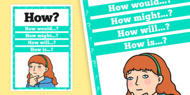How? Question Poster - how, question, poster, display, question words