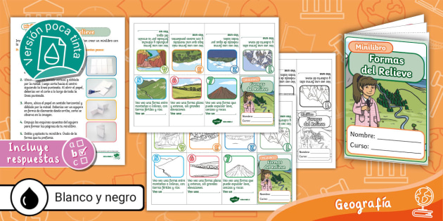 Hoja De Trabajo Imprimible Sobre Accidentes Geográficos De Quinto Grado