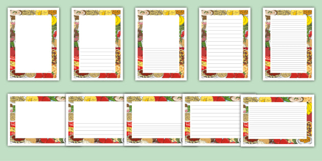 Food Page Border Pack (teacher made)