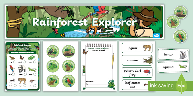 Rainforest Explorer Role Play Pack (teacher made)