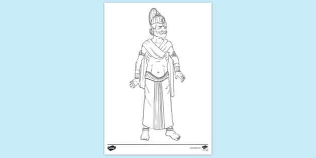 FREE! - King Dasratha Colouring | Colouring Sheets
