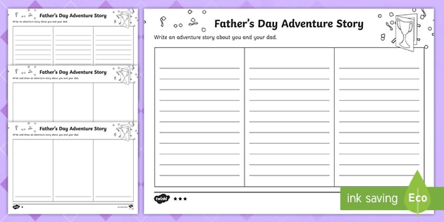 Father's Day Story Differentiated Writing Template