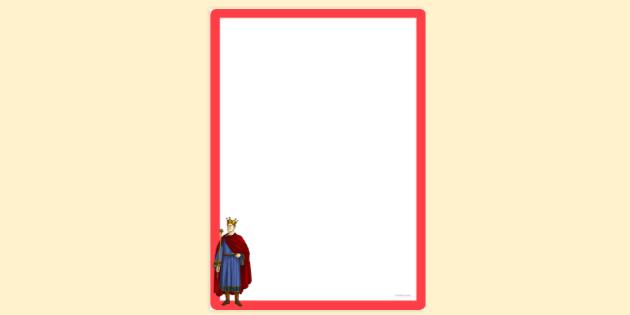 Simple Blank William the Conqueror Page Border | Twinkl