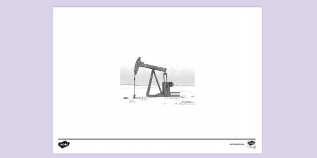 Oil Pump Rig Colouring | Colouring Sheets