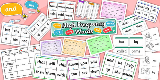 High Frequency Words Resource Pack (teacher made)