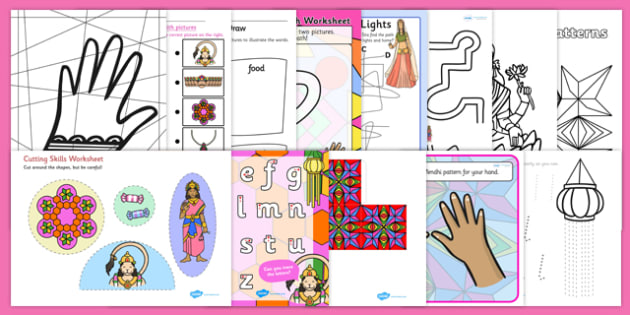 Diwali Themed Fine Motor Skills and Pencil Control Resource Pack