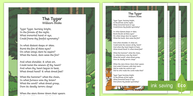 KS2 Handwriting Games The Tyger KS2 Handwriting Practice