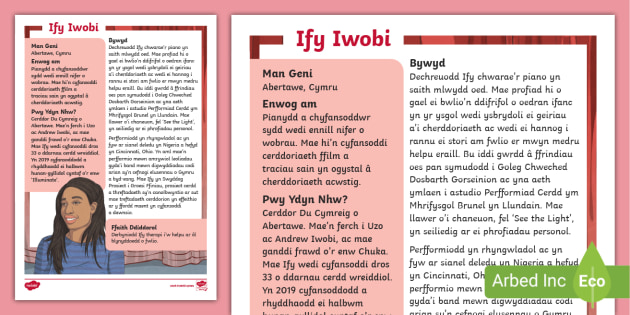 Ffeil Ffeithiau Ify Iwobi (teacher made)