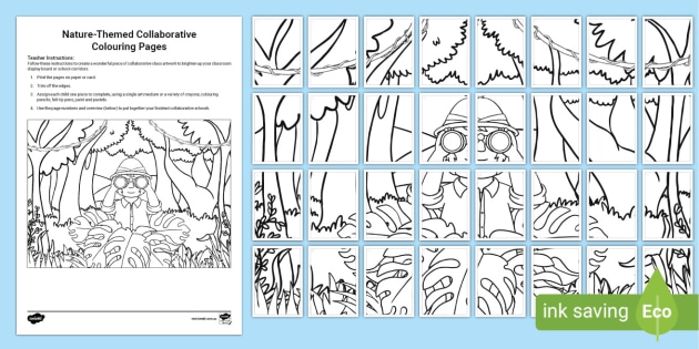 Nature-Themed Team Colouring Activity - Parents