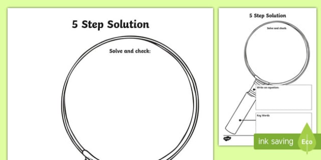 Be a Detective Math Graphic Organizer