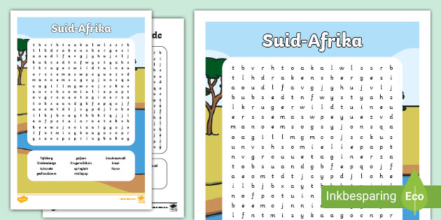 Suid-Afrika Woordsoek (teacher made)