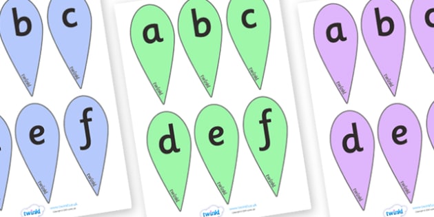 A-Z Letter Fans (Lowercase) - Phoneme fans, Alphabet Fans, A-Z