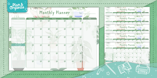Printable Monthly Planner