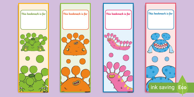 FREE! - Monsters Funny Bookmarks to Print | Twinkl Reading Resources