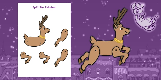 A Christmas Collar: Reindeer Split Pin Activity
