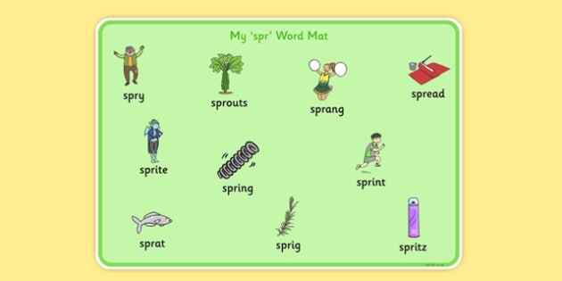 SPR Word Mat (teacher made)