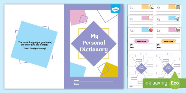 My Personal Dictionary (teacher made)