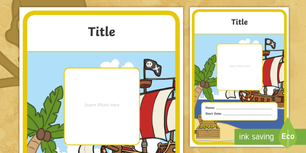 EYFS Editable Learning Journey Front Cover Pirate-Themed