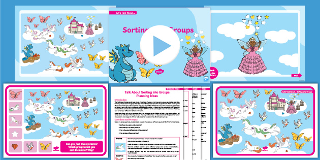 Talk About Sorting into Groups Resource Pack and Planning Ideas