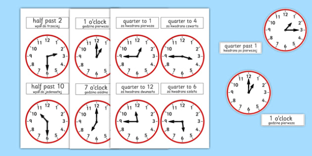 Analogue Clocks Polish Translation