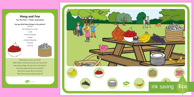 Many and Few Concept Can You Find...? Poster and Prompt Card Pack