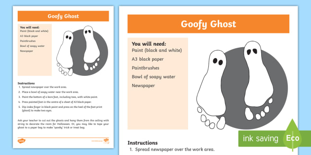 Goofy Ghost Activity (teacher made)