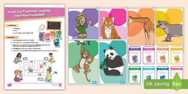 At the Zoo Positional Language (Dash Robot Compatible)