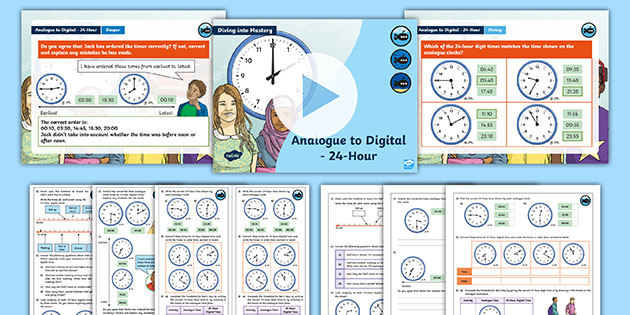👉 White Rose Maths Compatible Y4 Analogue to Digital 24 Hour