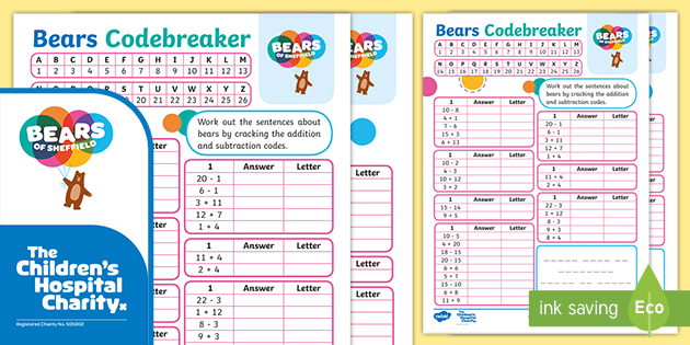 FREE! - Bears of Sheffield KS1 Code Breaker Worksheets