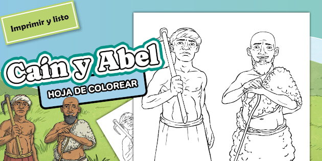 free cain and abel coloring page