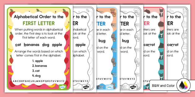 Alphabetical Order Worksheets | twinkl.com