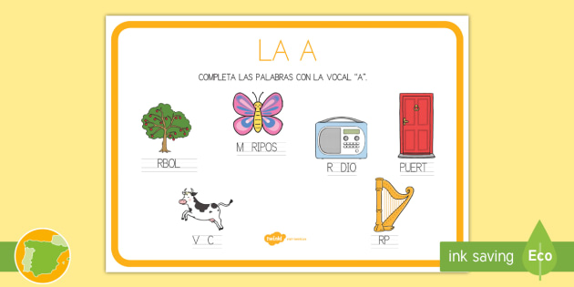 Ficha de lecto: Las vocales - La A (teacher made)