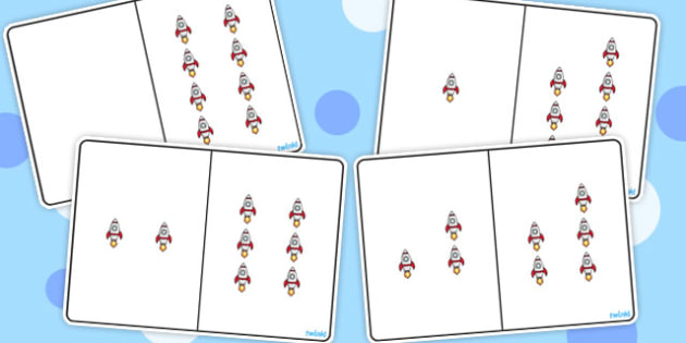 FREE! - Red Space Rocket Counting Number Bonds to 8