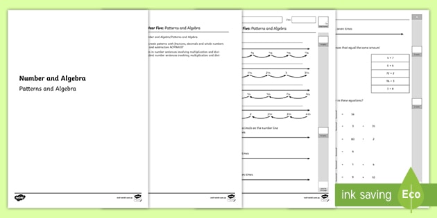 Year 5 Patterns and Algebra Assessment Sheet