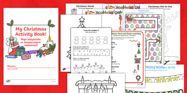 Christmas Activity Book English/Polish - Christmas Activity Book