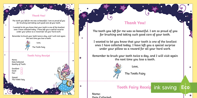 Tooth Fairy Letter Template Free FREE PRINTABLE TEMPLATES