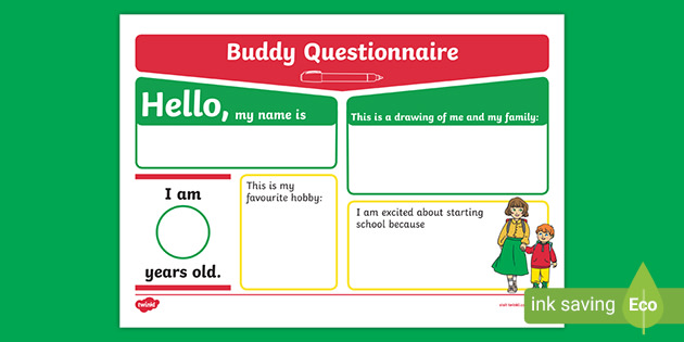 Starting School Buddy Questionnaire