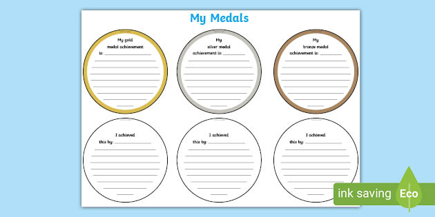 Goals and Aspirations My Medals - Achievement and Success