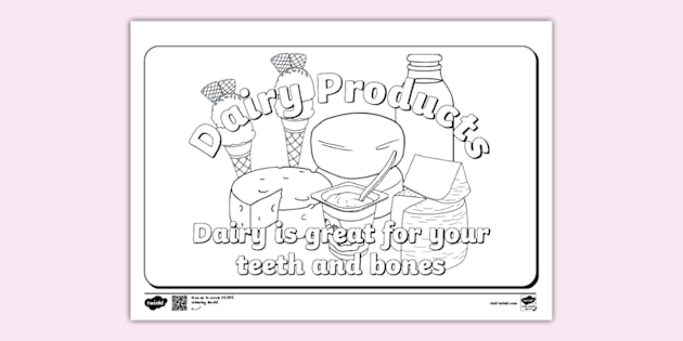 dairy coloring pages printable