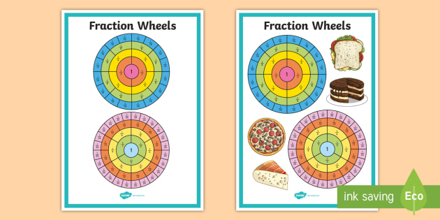 Fraction Wheels Display Poster - - Year 4 Maths Assessment: Number ...