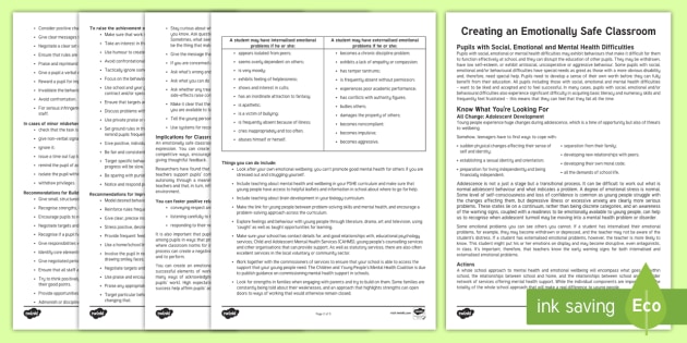 Guide to Creating a Safe Environment in the Classroom
