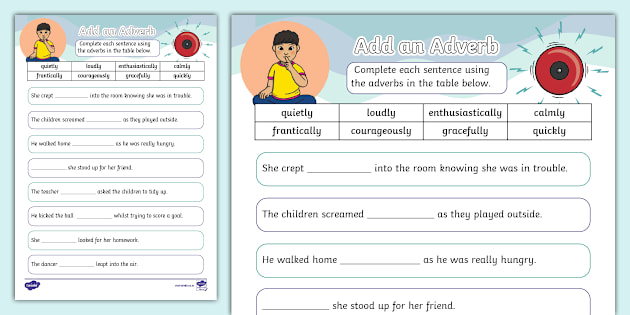 Adverbs Worksheet Ks1