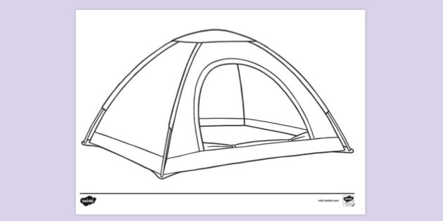 FREE! - Tent Colouring Sheet | Colouring Sheets