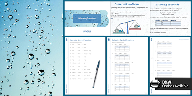 Balancing Chemical Equations | twinkl.co.uk