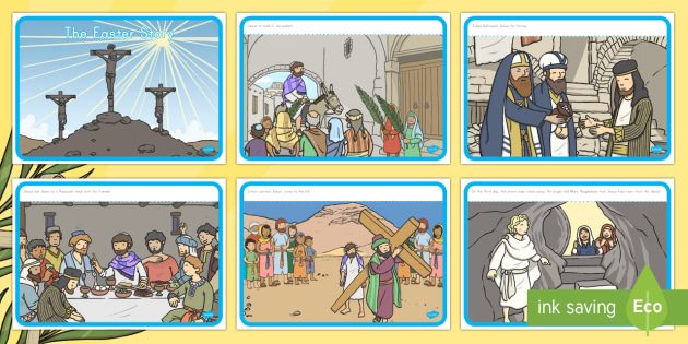The Easter Story Sequencing Cards - Easter, Story, Jesus, Bible, Christian