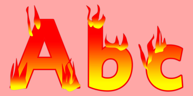 👉 Display Lettering & Symbols (Fire) (teacher made)