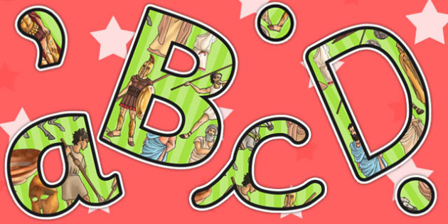 Ancient Greece Themed Size Editable Display Lettering - greece