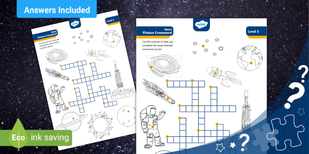 Space Picture Crossword Puzzle - L3 - Twinkl - Kids Puzzle