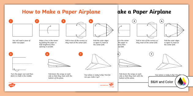 Paper Airplane Craft Instructions